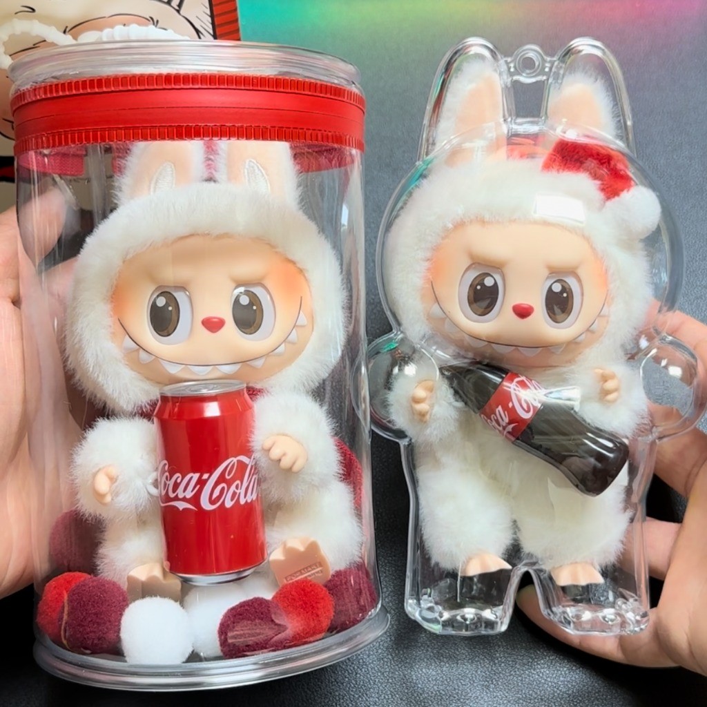 16cm Cartoon Labubu Cover PVC Transparent Labubu Cylinder Protective ...