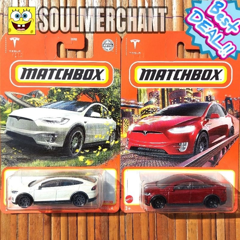 MERAH Matchbox TESLA MODEL X RED ELECTRIC CAR | Shopee Malaysia