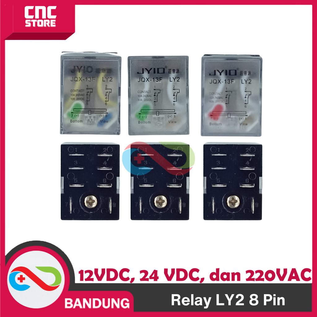 Relay 8 PIN LY2 - RELAY LY2 12V 24V 220V RELAY LY2N 8 PIN LY-2 LY-2N ...