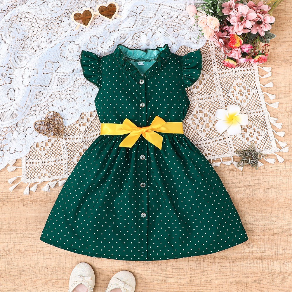 Dress baby Girl 4-8 Tahun Baju Gaun Budak Perempuan Summer Emerald ...