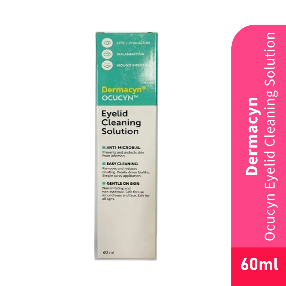 DERMACYN Ocucyn Eyelid Cleaning Solution 60ml -Eye Care, Cleaning ...