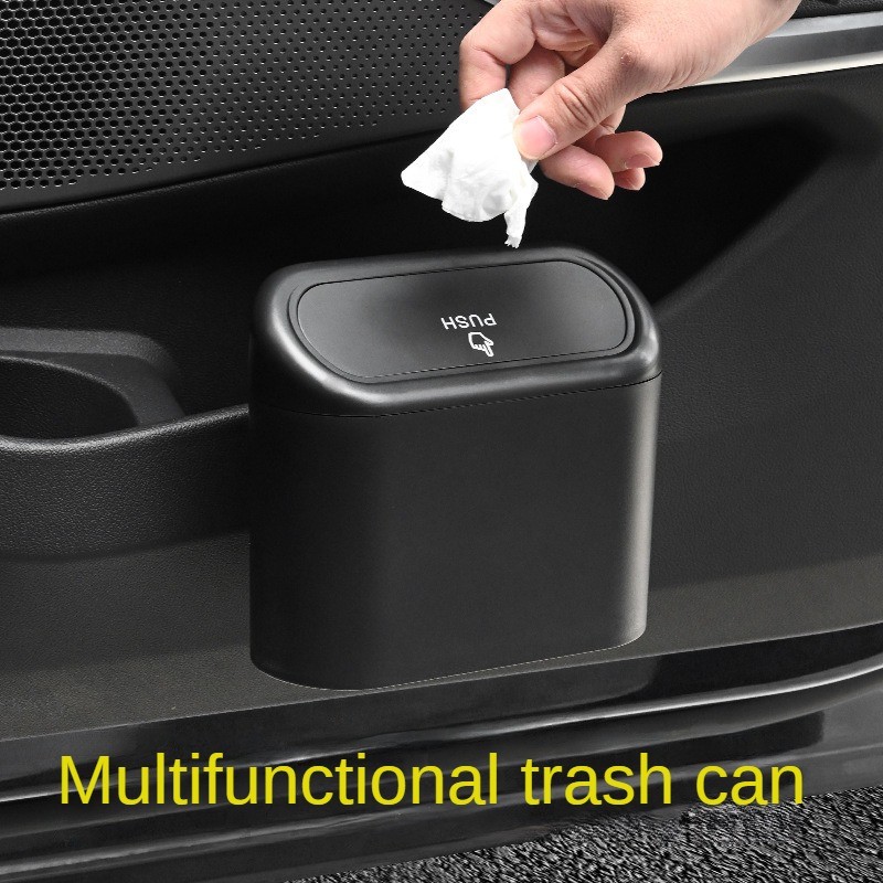 Car Trash Bin Hanging Vehicle Garbage Dust Case Storage Box Plastic ...