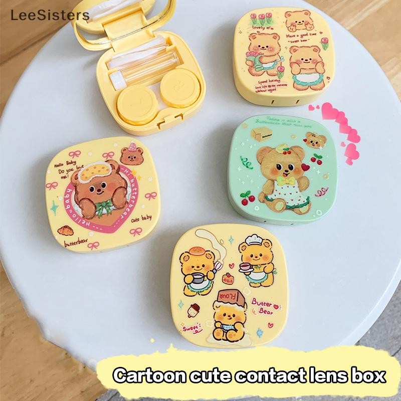 LeeSisters Cute Anime Cartoon Butter Bear Contact Lens Box Large ...