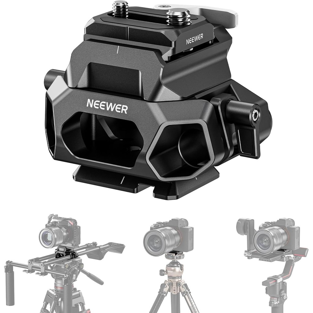 NEEWER SR015 Arca Type 15mm LWS Baseplate with Rod Clamps, QR Plate ...