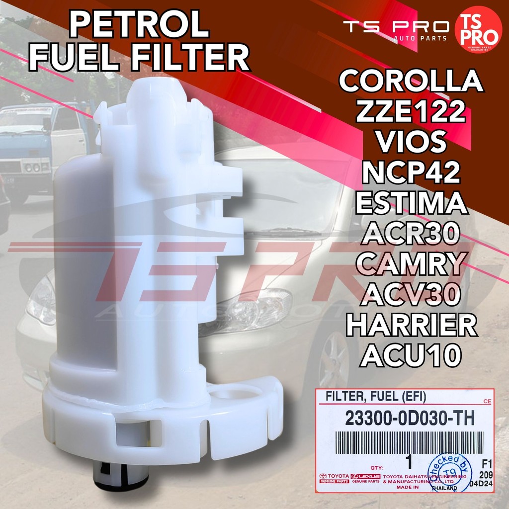 Toyota Genuine Petrol Fuel Filter Penapis Corolla ZZE122 Vios NCP42 ...
