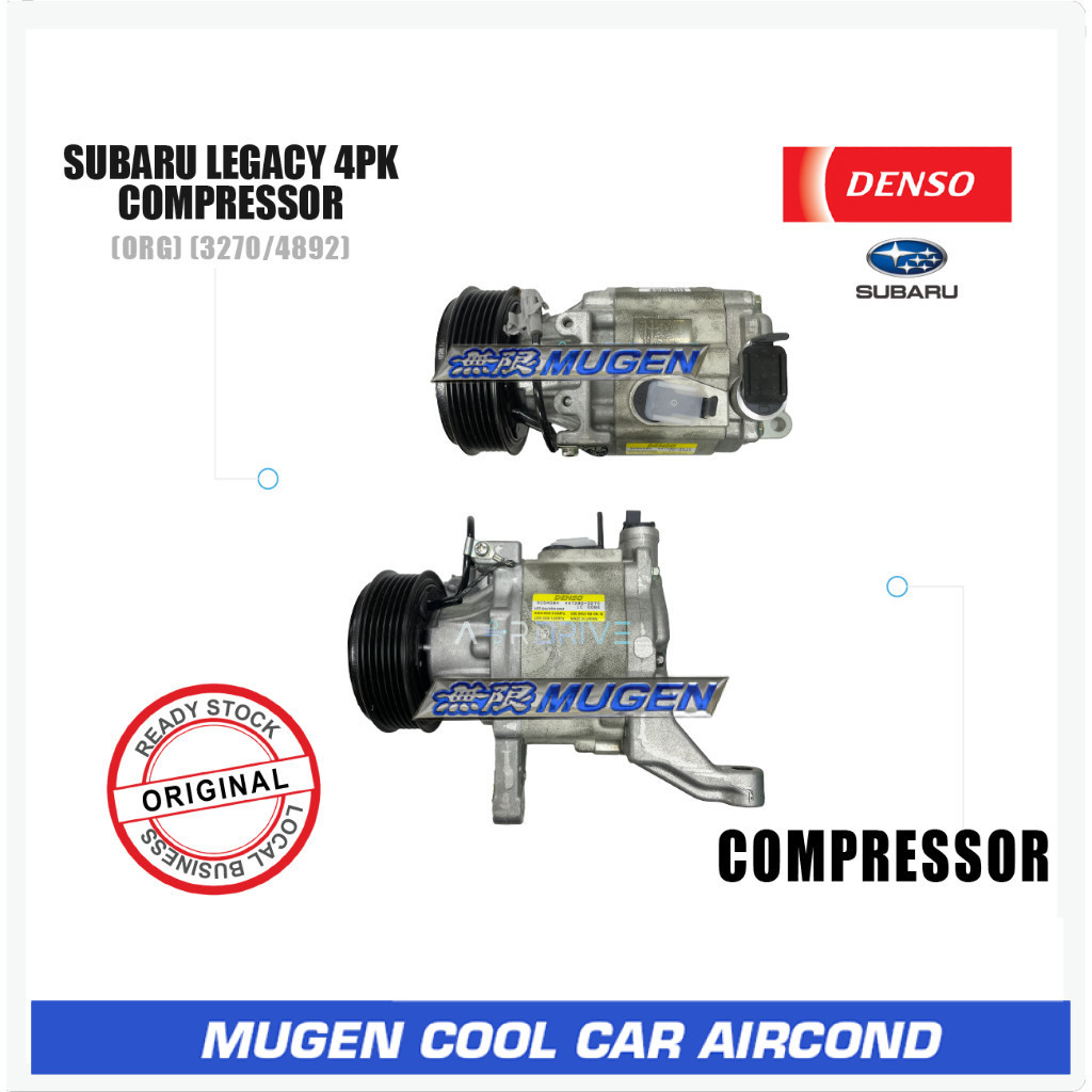 MGC DENSO SUBARU LEGACY 4PK COMPRESSOR 4892/ 3270 (ORG) | Shopee Malaysia