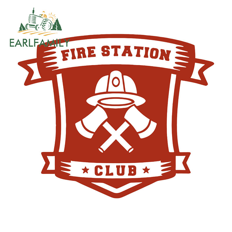 EARLFAMILY Firefighters Sign Car Stickers Personality Water Bottle ...