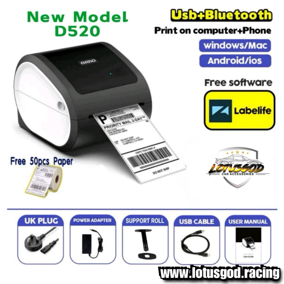 A6 Airway Bill Shipping Label Waybill Courier Qr Code Barcode Bluetooth ...