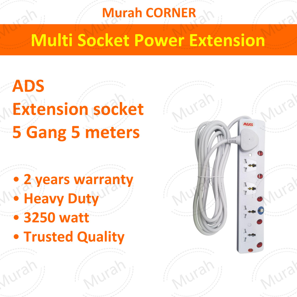[Authorised Reseller] ADS Power Extension Multi Universal Socket ...