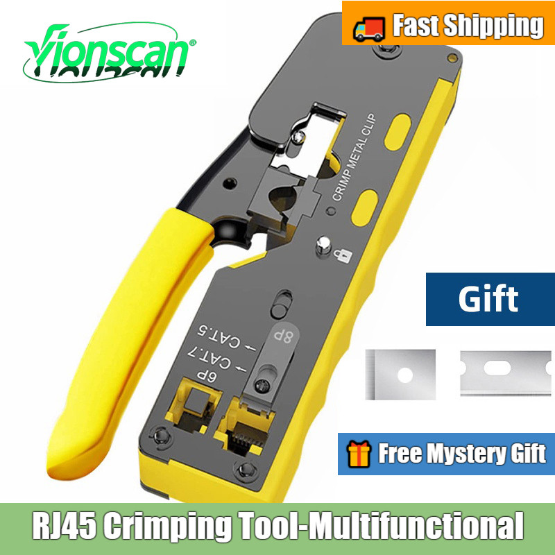 Vionscan RJ45 Pass Through Crimper CAT5/5e CAT6 CAT6a CAT7 Standard And ...