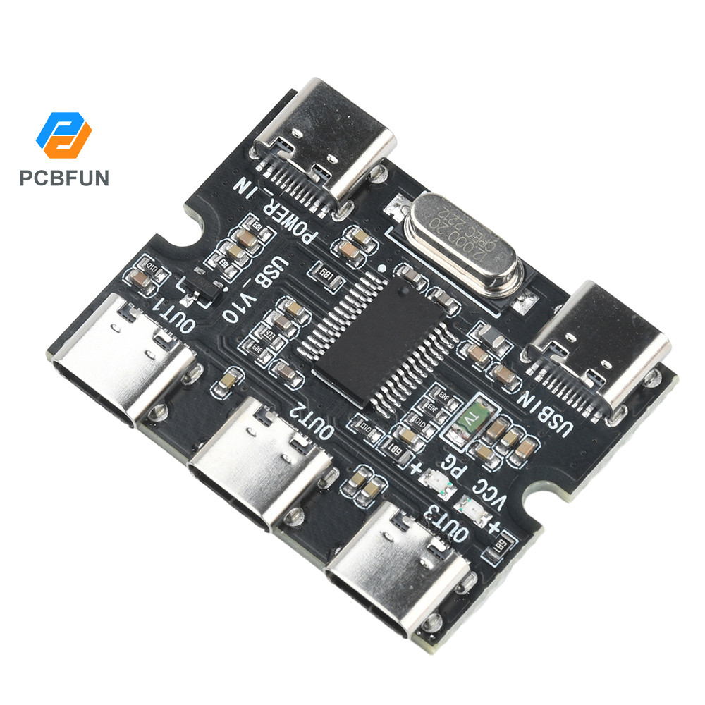 Pcbfun USB Expansion Board Hub 1 In 3 Out Hub Expansion Module With ...