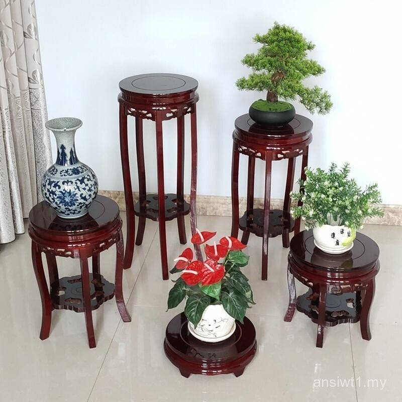 Stand Bunga Ruang Tamu Pot Bunga Stand Balkoni Kayu Pejal Rumah Dalaman ...