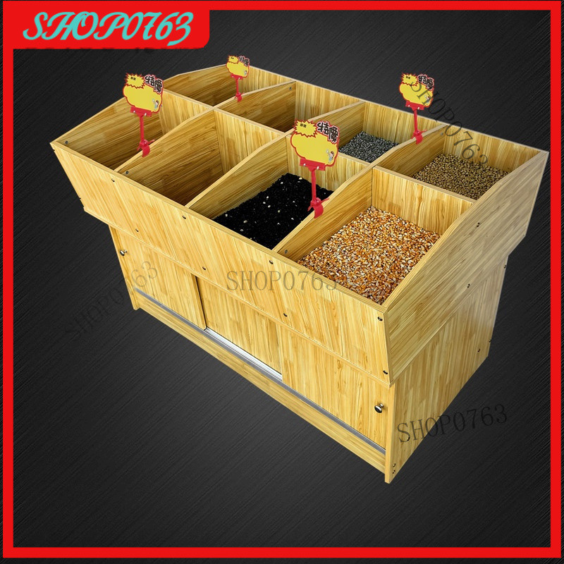Supermarket bulk snack shop pile head display rack grains bulk food ...
