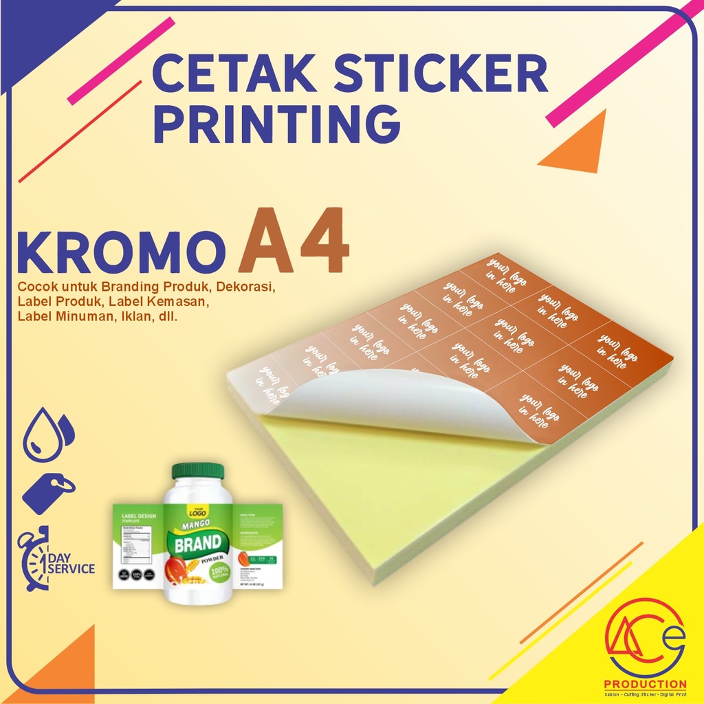 PRINT A4 CHRO STICKER LABEL STICKER LABEL STICKER CHRO PRODUCT | Shopee ...