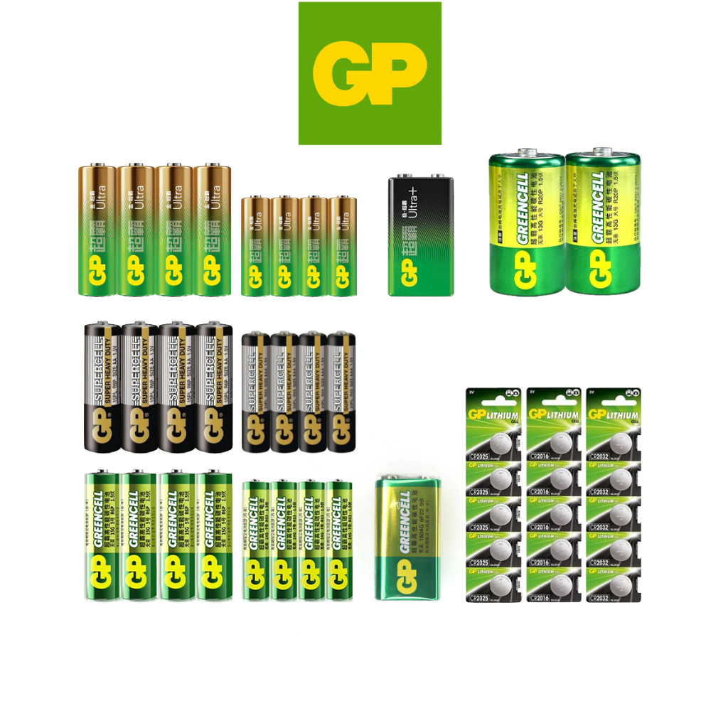 GP Supercell | Ultra | Greencell Alkaline Batteries | AA | AAA | 9V | D ...
