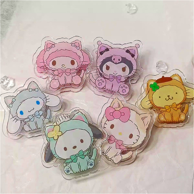 Cute KT File Double-sided Transparent Acrylic Pp Folder Kuromi Melody ...