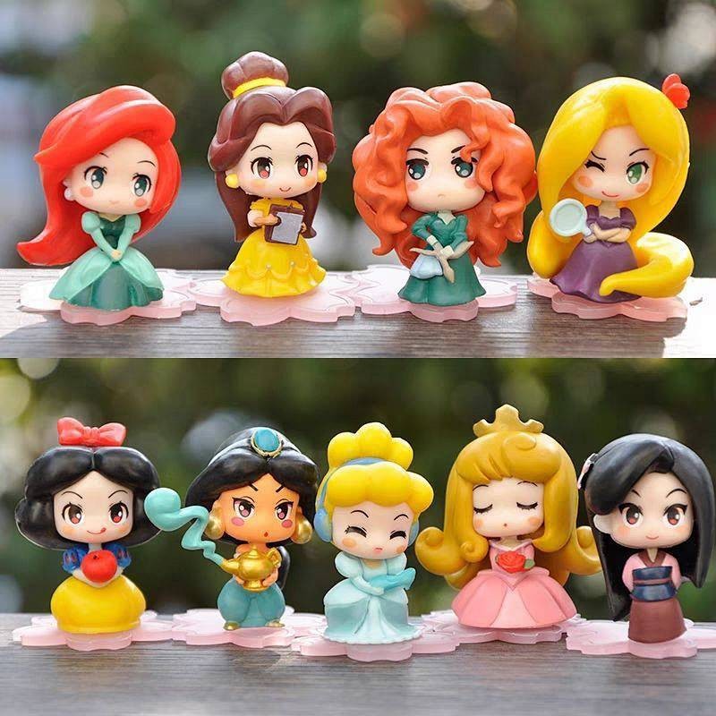 Q Version Disney Escape Princess Blind Box 9 Cinderella Mermaid Cartoon ...