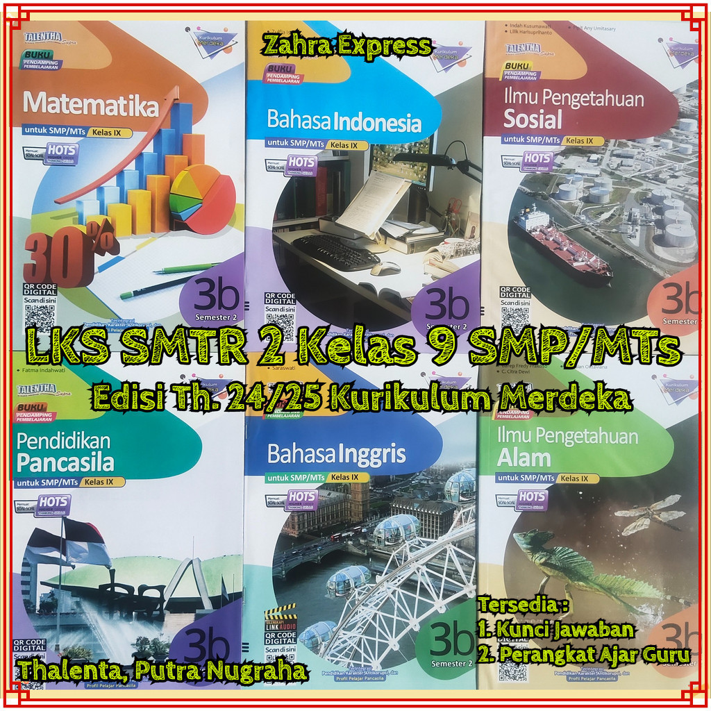 [PN.9B.24] Class 9 TALENTHA LKS SMP/MTS SEMESTER 2 INDEPENDENT CURRICULUM 2024/2025 TH EDITION ...