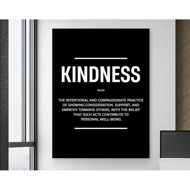 Kindness Poster Positive Affirmation Office Decor Inspirational Wall ...