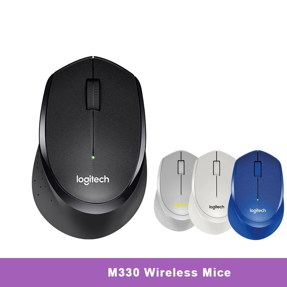 M330 Wireless Mouse Silent Mouse with 2.4GHz USB 1000DPI Optical Mouse ...