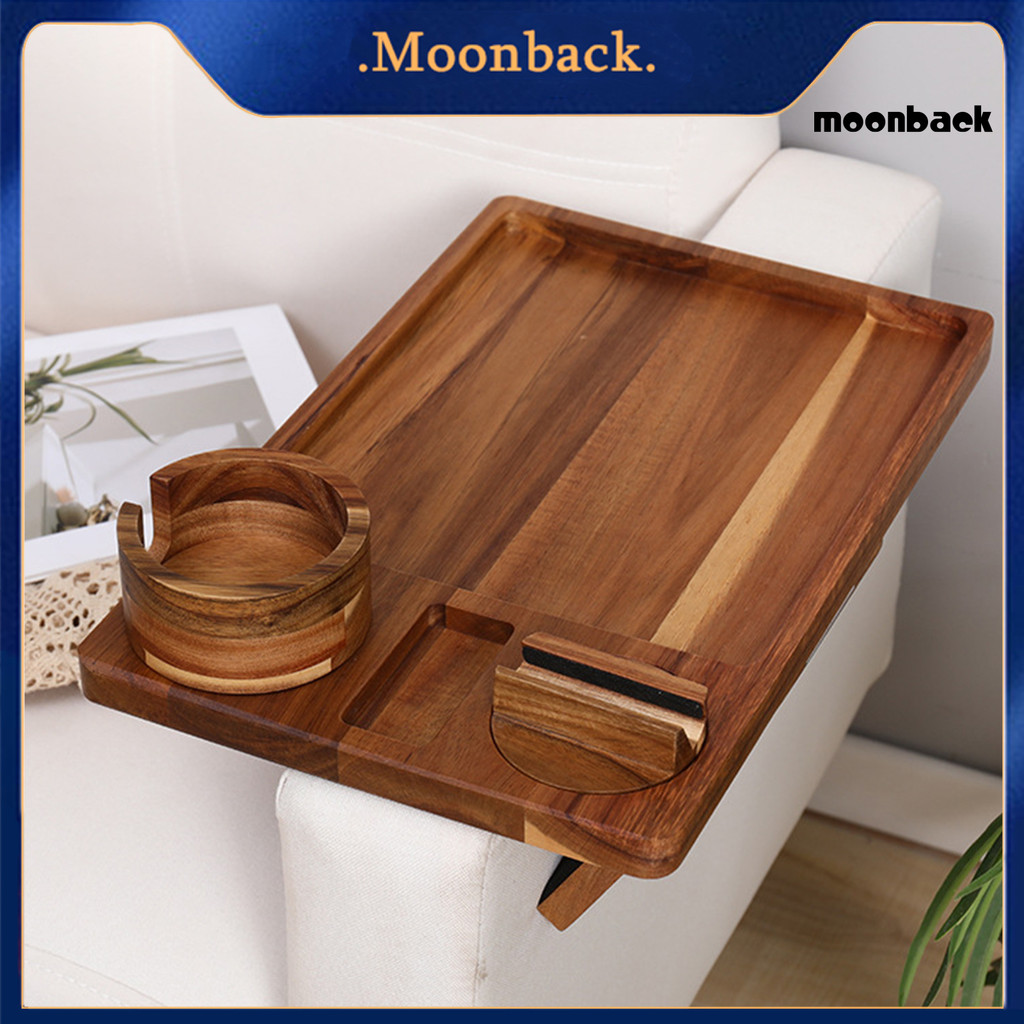 [moon] Sofa Food Tray with Cup Holder Phone Mount High Stability Smooth ...