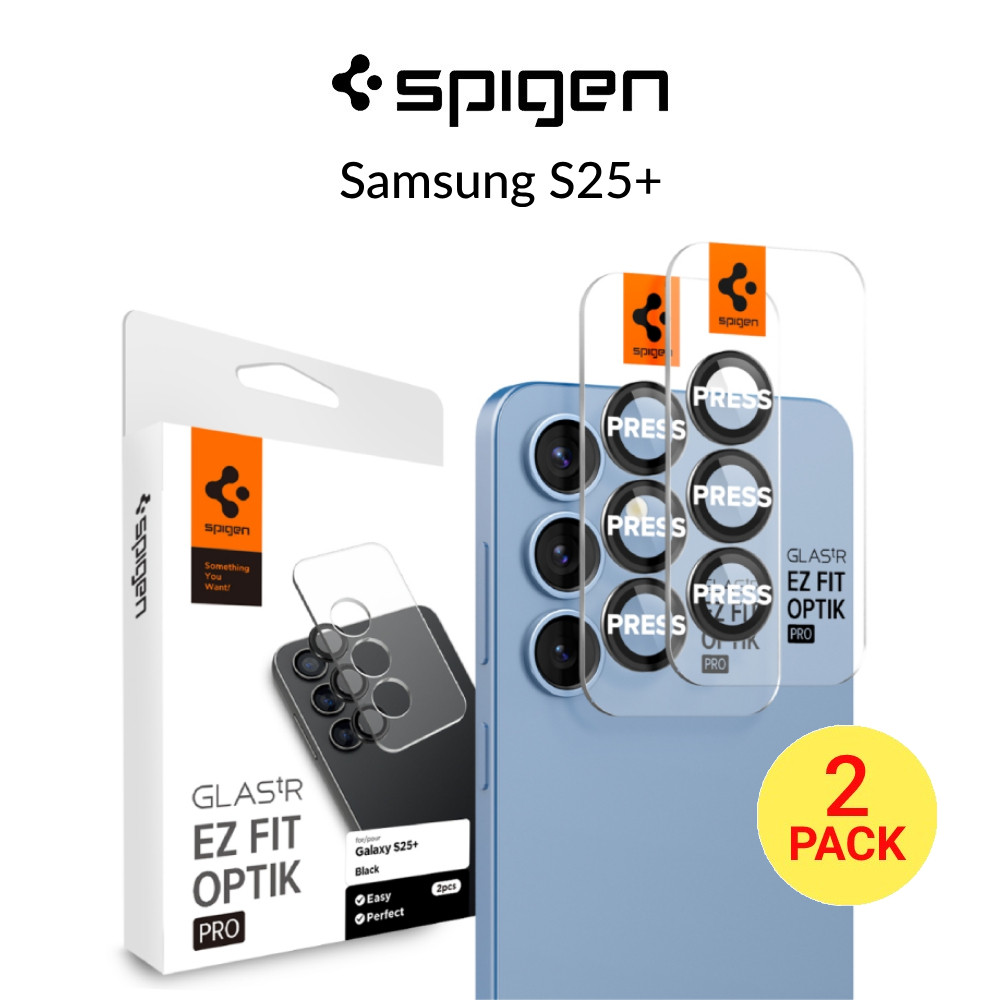 [2 Pack] Spigen Samsung S25+ Camera Protector 6.7" EZ Fit Optik Pro HD ...