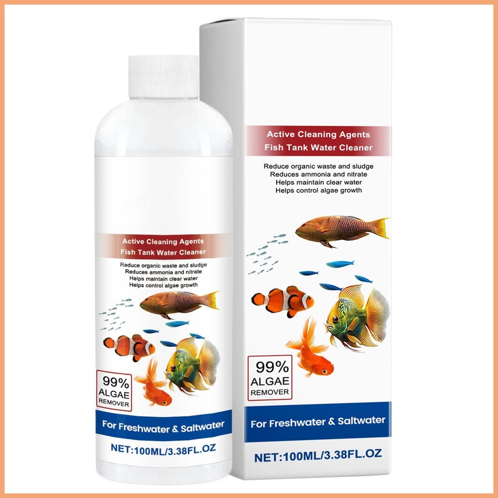 Fish Tank Algae Cleaner Freshwater Aquarium Water Clarifier Powerful ...
