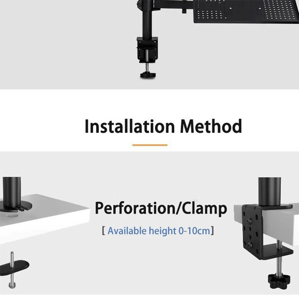 Monitor and Laptop Mount Adjustable Monitor Arm with Laptop Tray Laptop ...