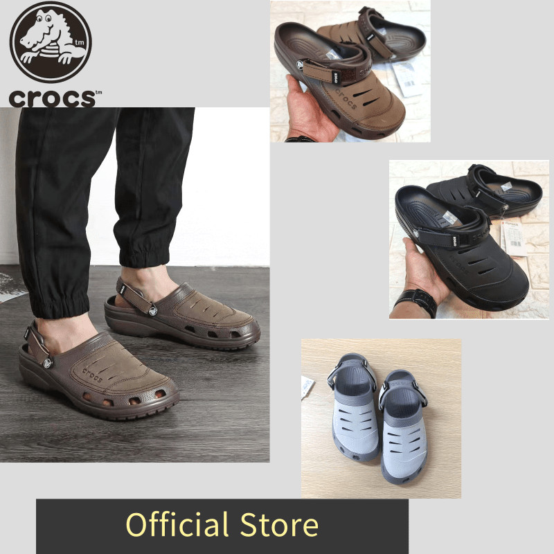 Crocs Yukon Clog Half Leather Beach Sandals Outdoor Casual Men's ...