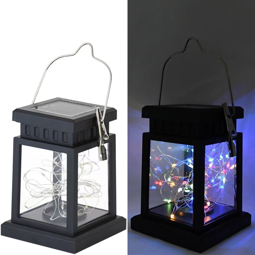 Solar Hanging Light Small Palace Light LED Copper Wire Light Hanging ...