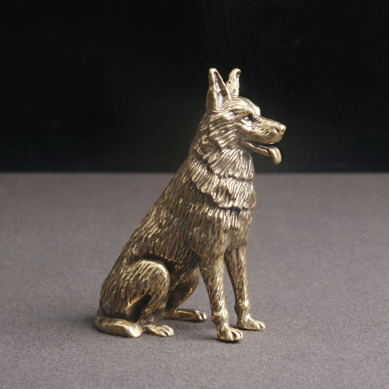 Brass Retriever Desktop Decoration Dog Tea Pet Decoration Antique ...