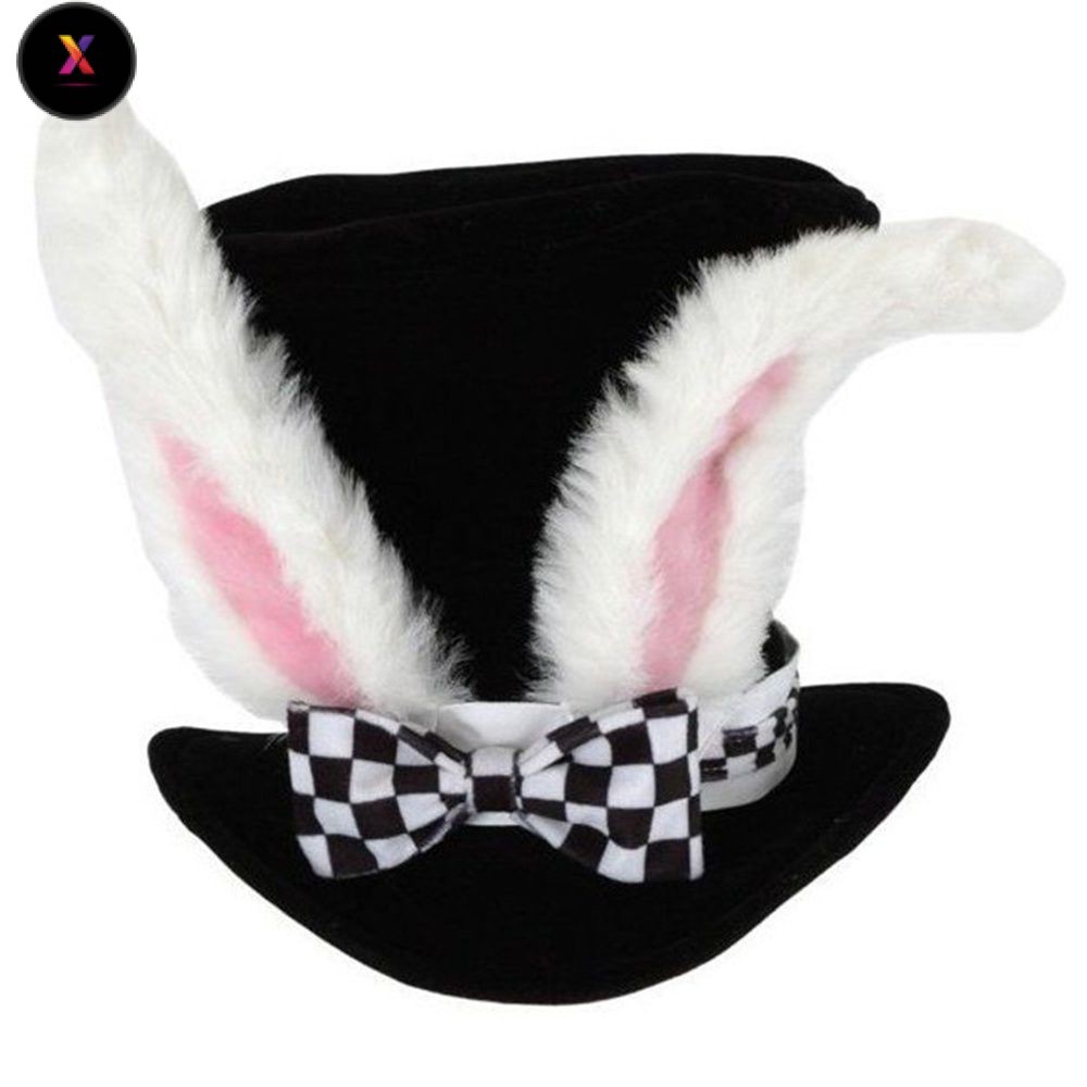 XS Easter White Rabbit Top Hat Alice Wonderland Cosplay Bunny Bowler ...