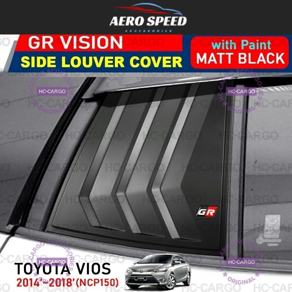 Toyota Vios NCP150 2014 - 2018 Rear GR Mustang Triangle Side Louver ...