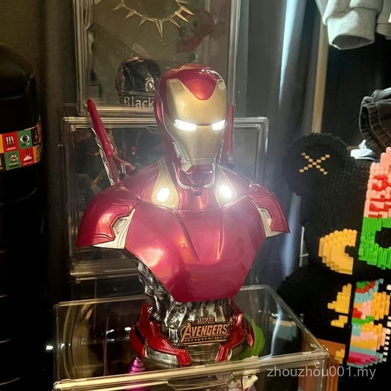 Mk50 Lighting Version Statue Bust GK Figure Model Decoration Iron Man ...