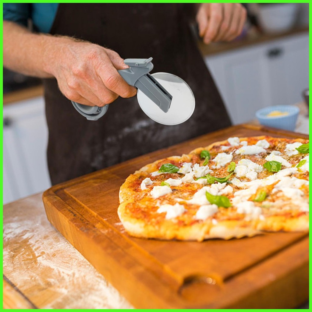 Fun Pizza Cutter Funny Dough Cutter Pizza Wheel Stainless Steel Kitchen Gadget Anti-Slip Cute ...