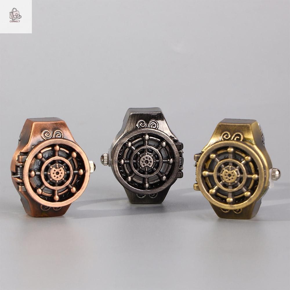 CONNECT Finger Watch Vintage Fashion Alloy Gift Creative Unisex Rudder ...
