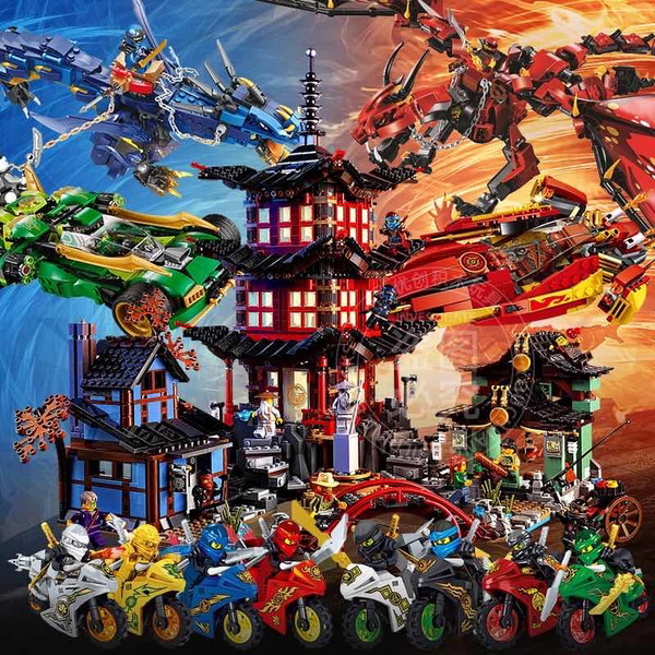 lego ninjago lego brick 2024 Siri NINJAGO® Baharu Kuil Set Penuh Blok ...