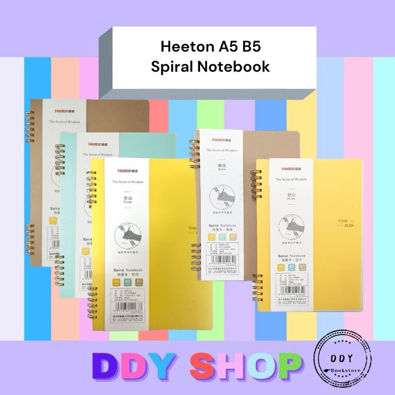Heeton Spiral Notebook A5 B5 Hardcover Notebook Writing Book Buku ...