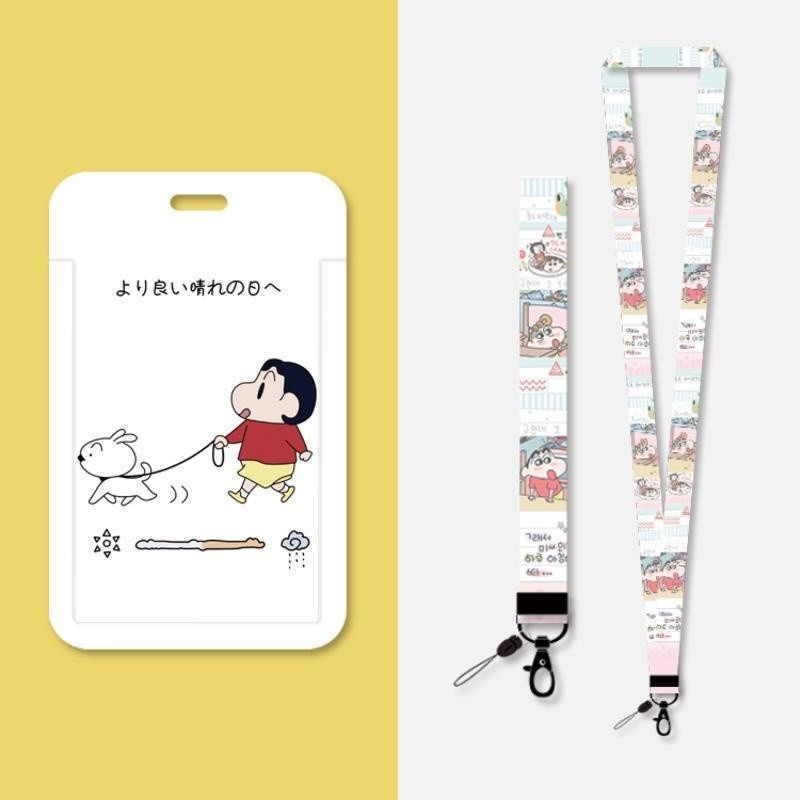 Crayon Shin Chan Name Tag with Lanyard Animation Cartoon Card Cover ...