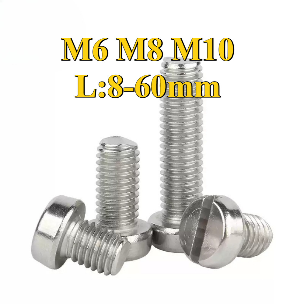 304 Stainless Steel Flat Cylindrical Head Machine Bolt M6M8/M10/[ ZQ-DM] (Y18) | Shopee Malaysia
