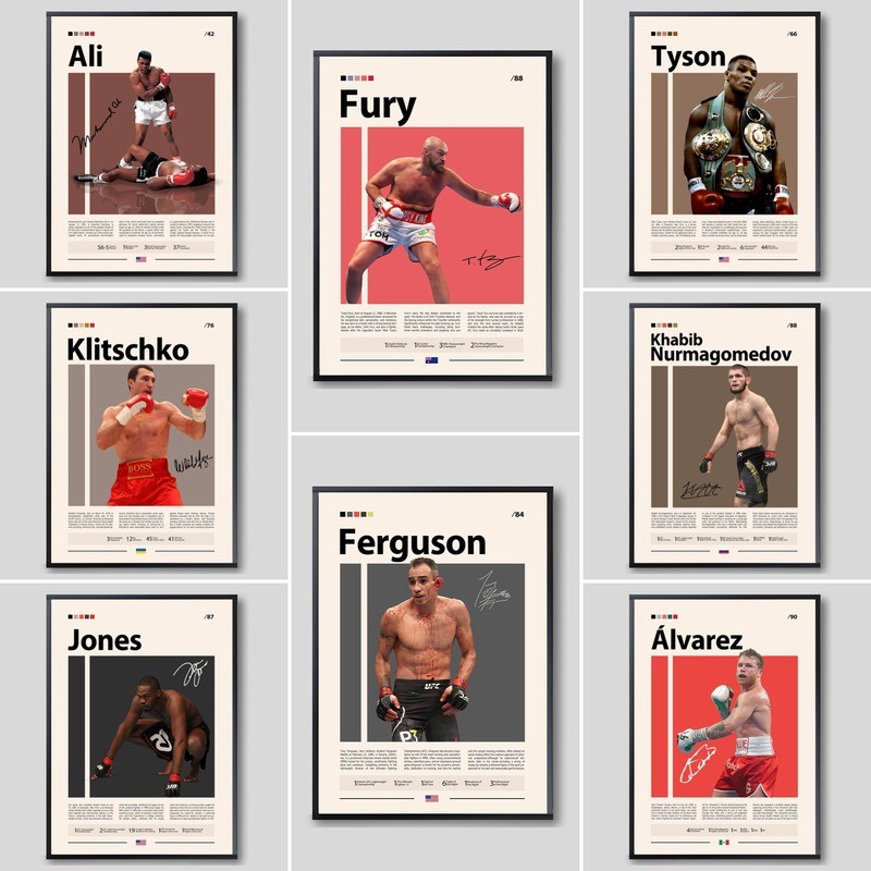 Muhammad Ali Poster, Boxing Legend Wall Art, Sports Decor for Fans, Ali ...