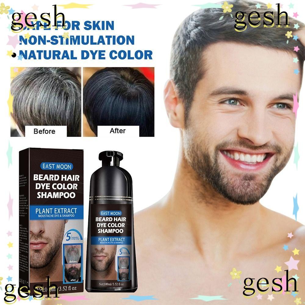 GESH1 Beard Coloring, 100ML Hair Color Fixing Men Beard Dye, Natural ...