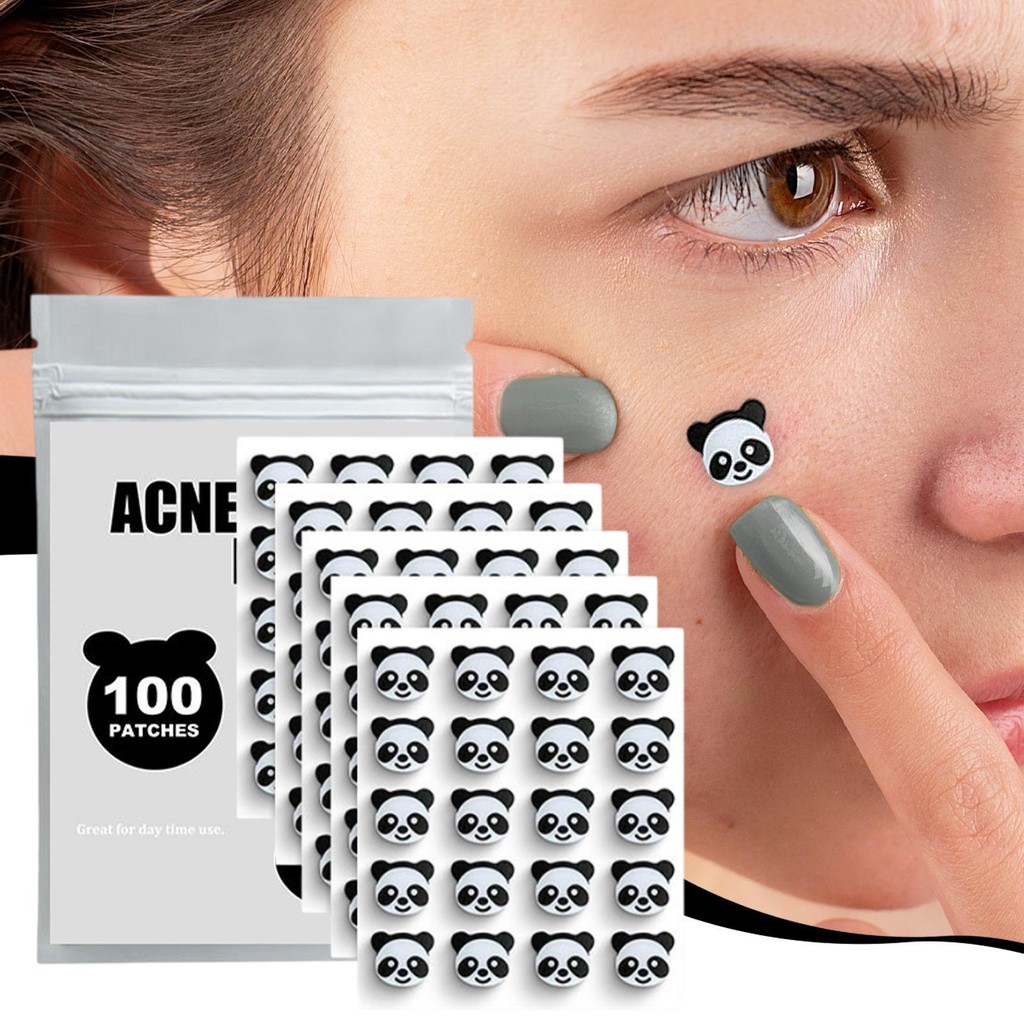 Pimple Patch 100x Panda Shape Cute Blemish Cover Hydrocolloid Pimple ...