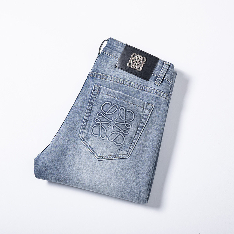 LOEWE0258 Jeans Counter Big Brand New Men's Jeans Street Wear All-Match ...