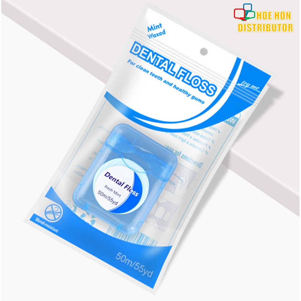 Mint Flavour Essential Dental Floss 0.03mm x 50m 1pc Oral Care Teeth ...