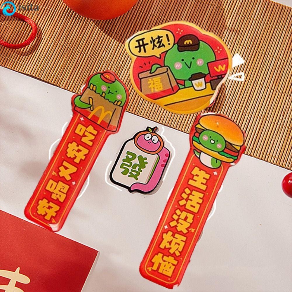 ISITA Snake Year Fridge Magnets, Traditional Mini Refrigerator Magnets ...