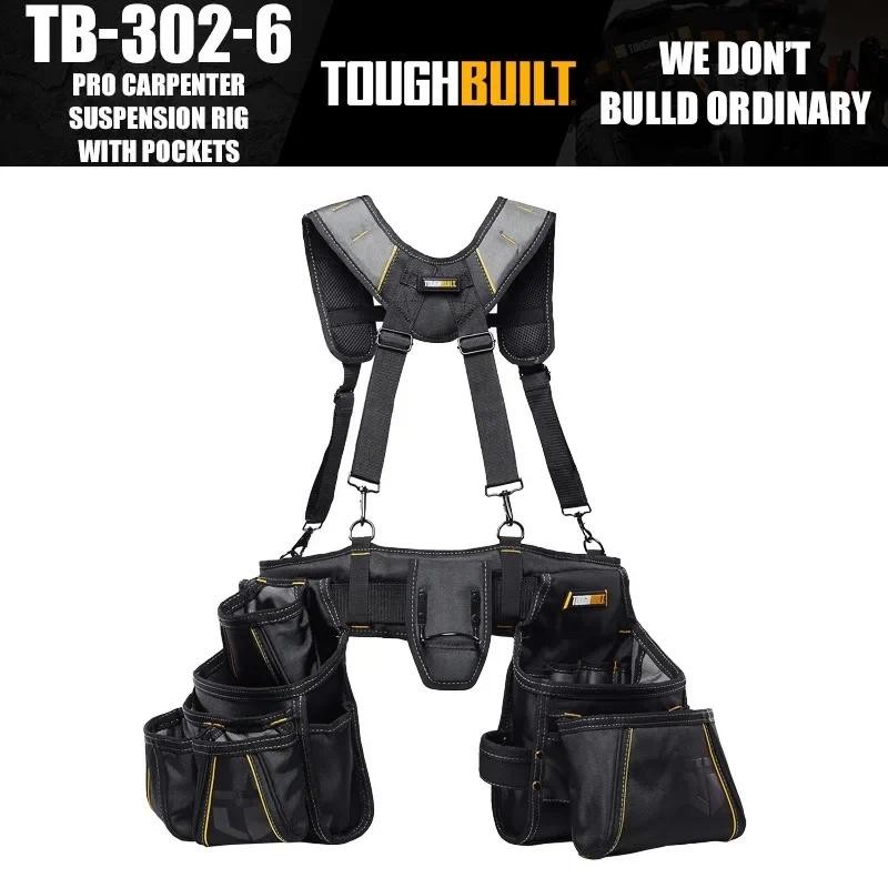 ToughBuilt TB-302-6 Pro Carpenter Suspension Rig With Pockets Tools ...