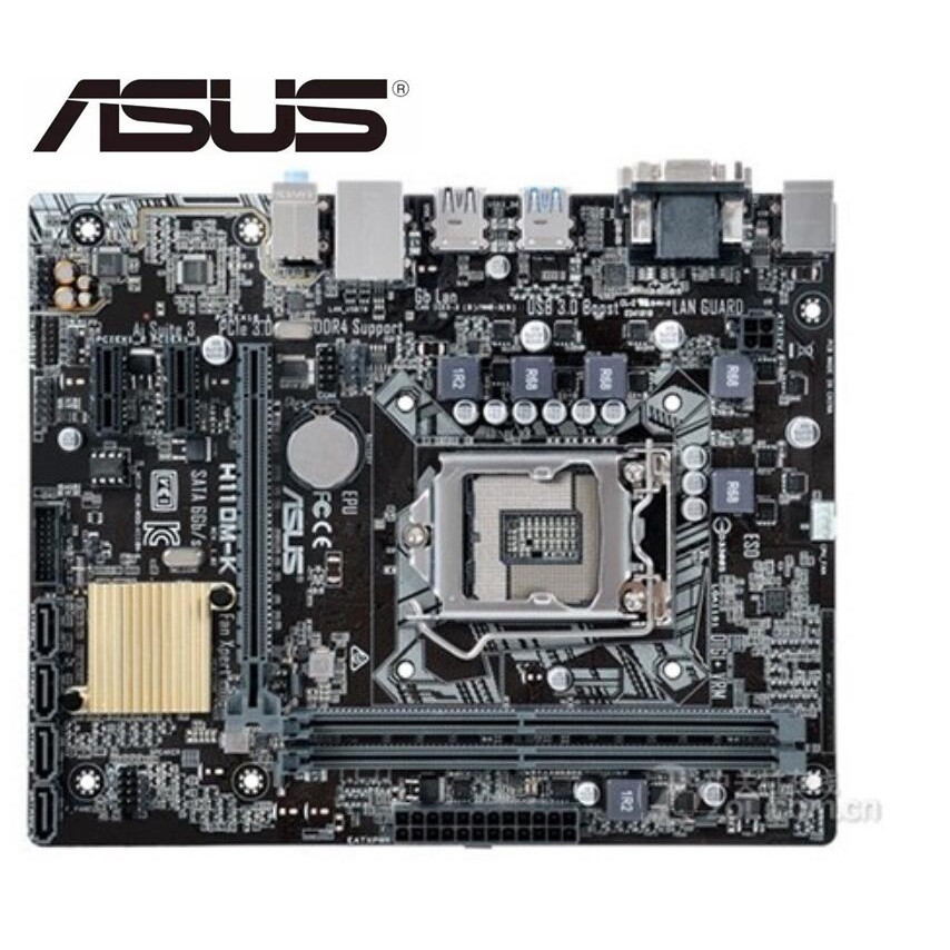 Asus H110M-K Full Solid Computer Motherboard 1151 Support DDR4 Memory | Shopee Malaysia