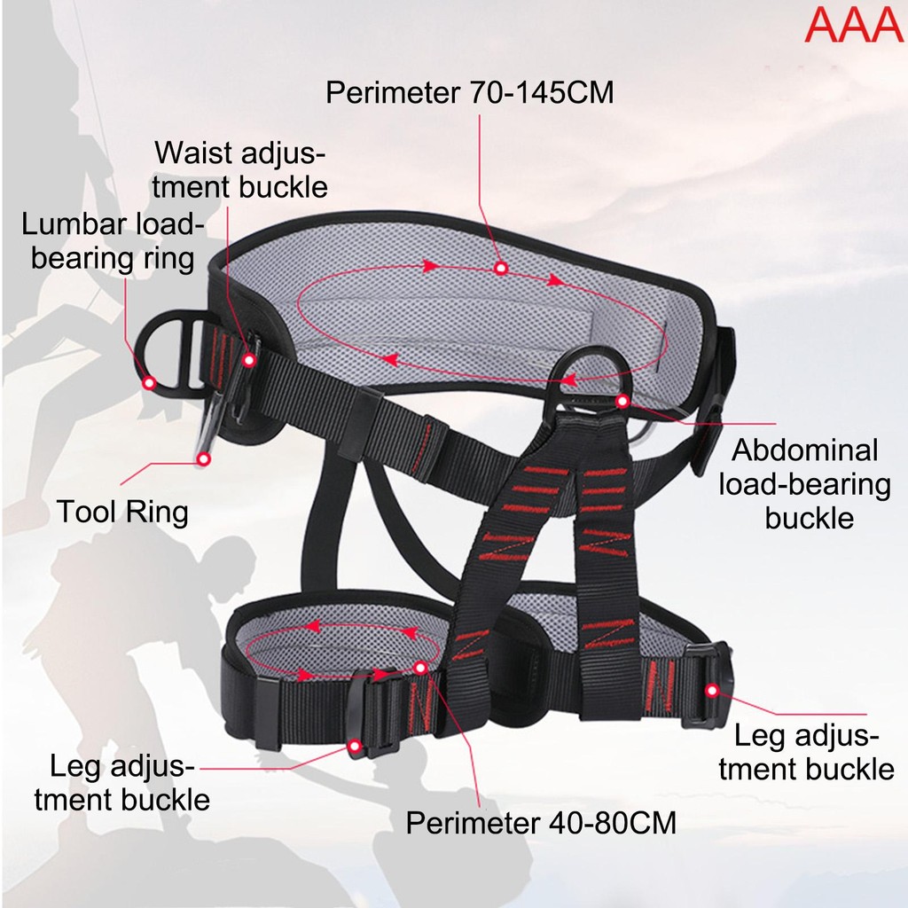 Safety Harness Fall Protection Half Body Safety Belt Climbing Gear ...