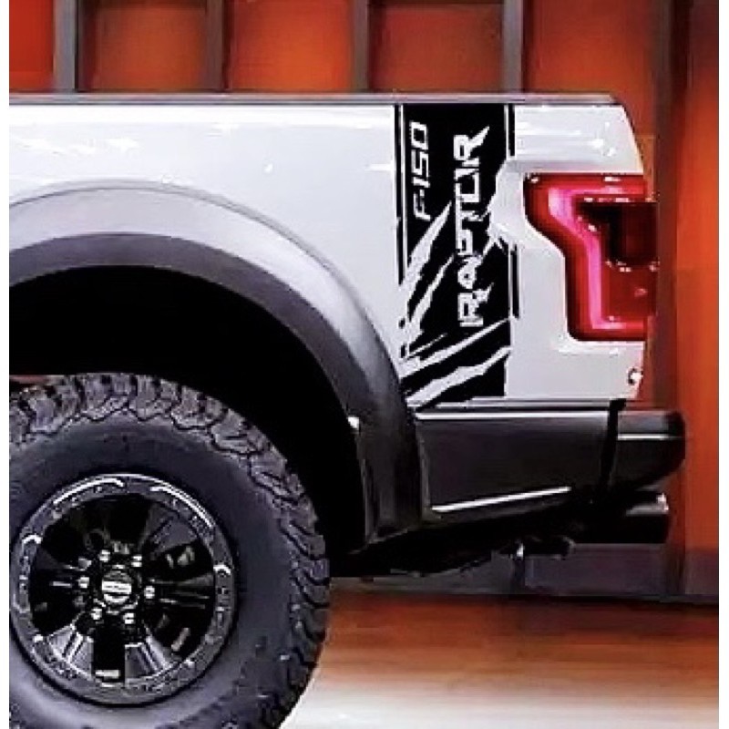 (Ready Stock ) S588# 2pc Ford Raptor Car Side Sticker Rear Trunk Vinyl ...
